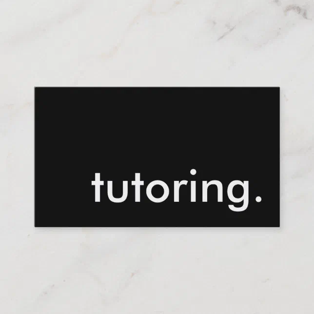 tutoring. business card | Zazzle