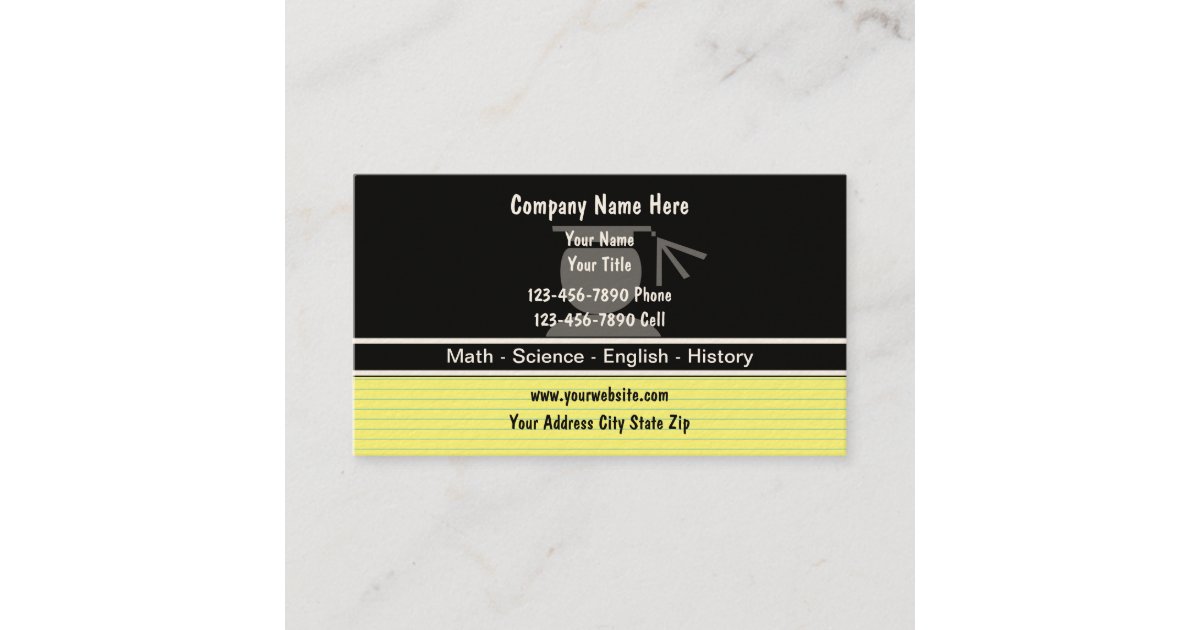 Tutoring Business Cards | Zazzle