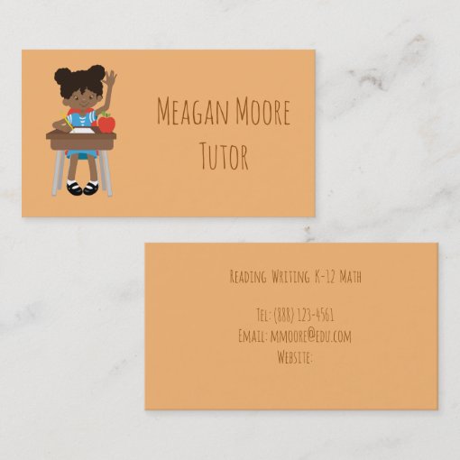 Tutoring students business card | Zazzle