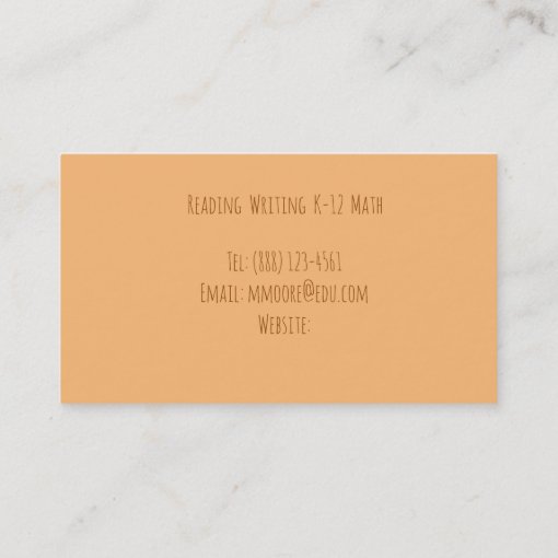 Tutoring students business card | Zazzle