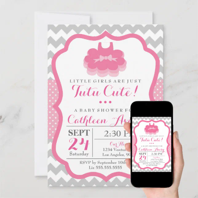 Tutu Cute - Baby Shower Invitation | Zazzle