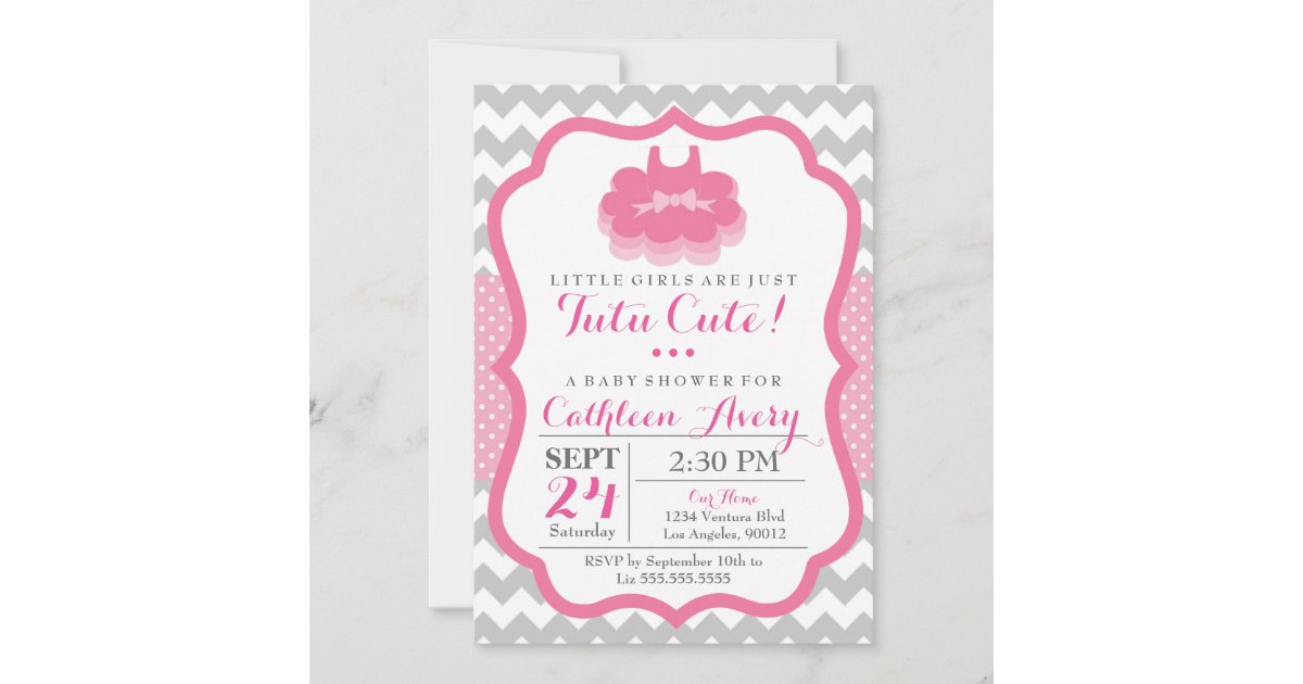 Tutu Cute - Baby Shower Invitation | Zazzle