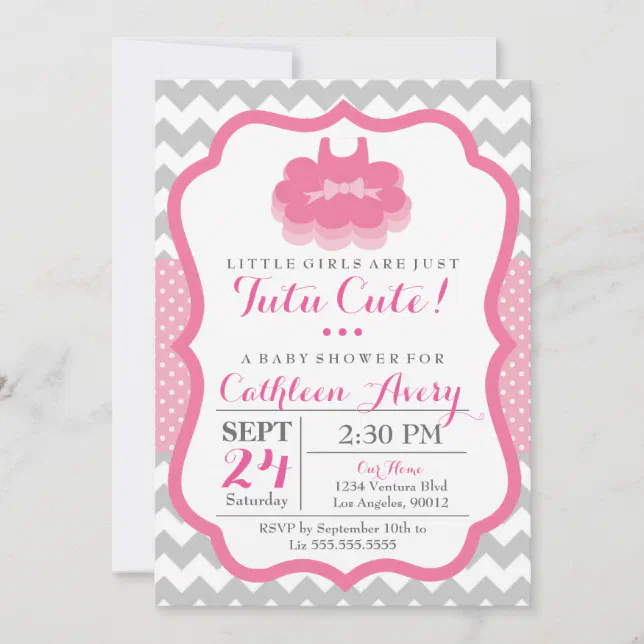 Tutu Cute - Baby Shower Invitation | Zazzle
