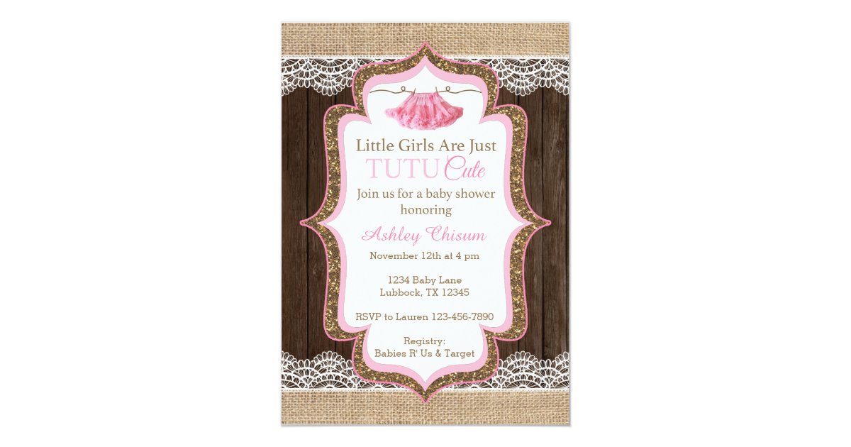 Tutu Cute Baby Shower Invitation | Zazzle.com