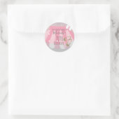 Tutu Girl's Birthday Party Pink Thank You Classic Round Sticker | Zazzle