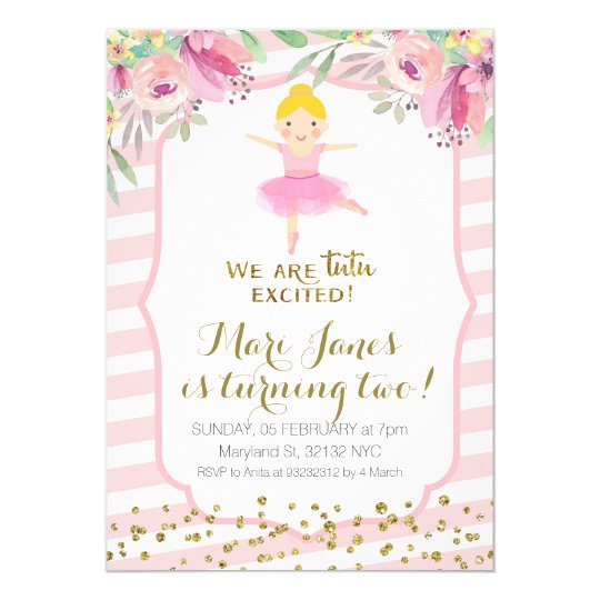 tutu pink girl birthday invitation | Zazzle.com