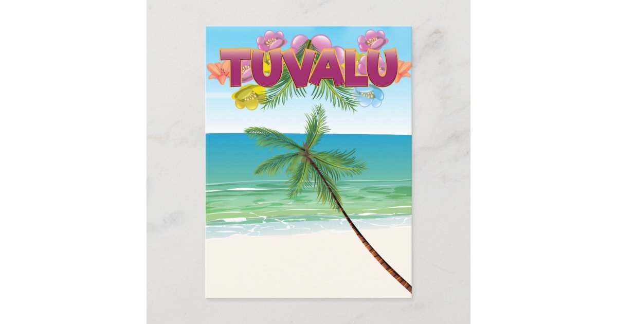 Tuvalu Island travel poster Postcard | Zazzle