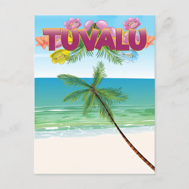 Tuvalu Island travel poster Postcard | Zazzle
