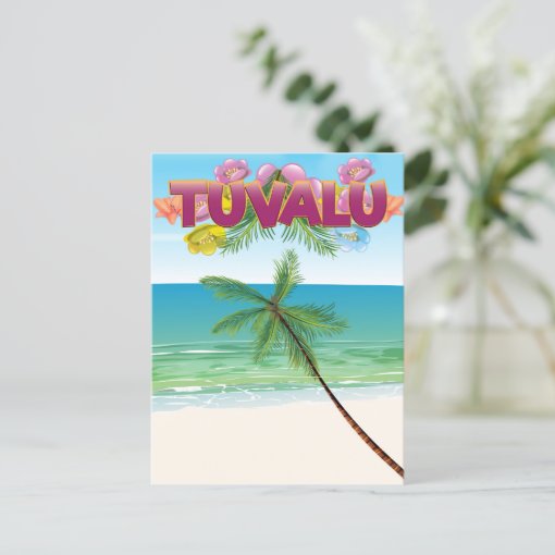Tuvalu Island travel poster Postcard | Zazzle