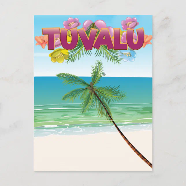 Tuvalu Island travel poster Postcard | Zazzle