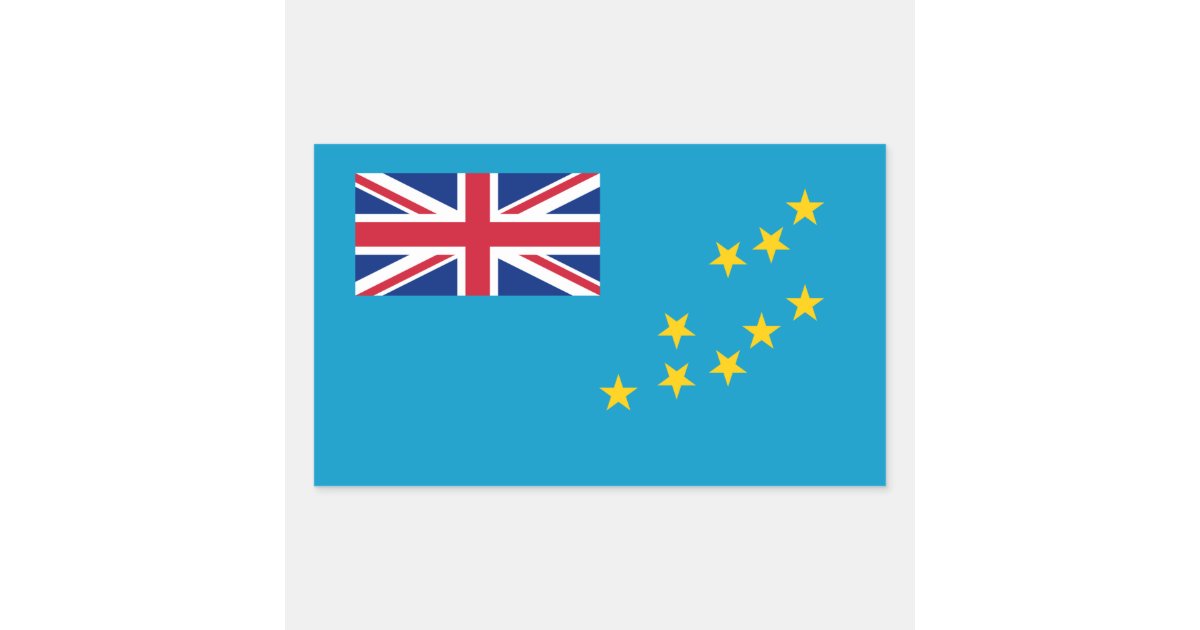 Tuvaluan Flag, Flag of Tuvalu Rectangular Sticker | Zazzle