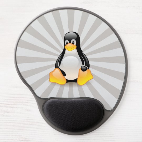 Tux gray StarBurst Gel Mouse Pad | Zazzle.com