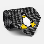 Tux Linux Logo Binary Black and White Tie | Zazzle