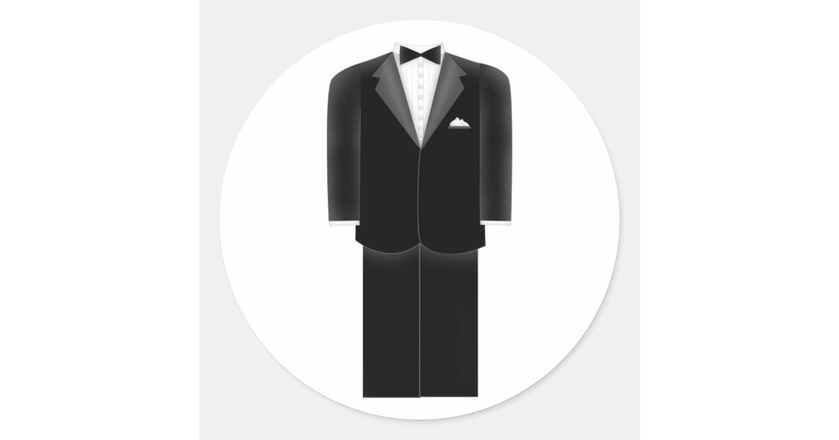 Tux Wedding Stickers | Zazzle