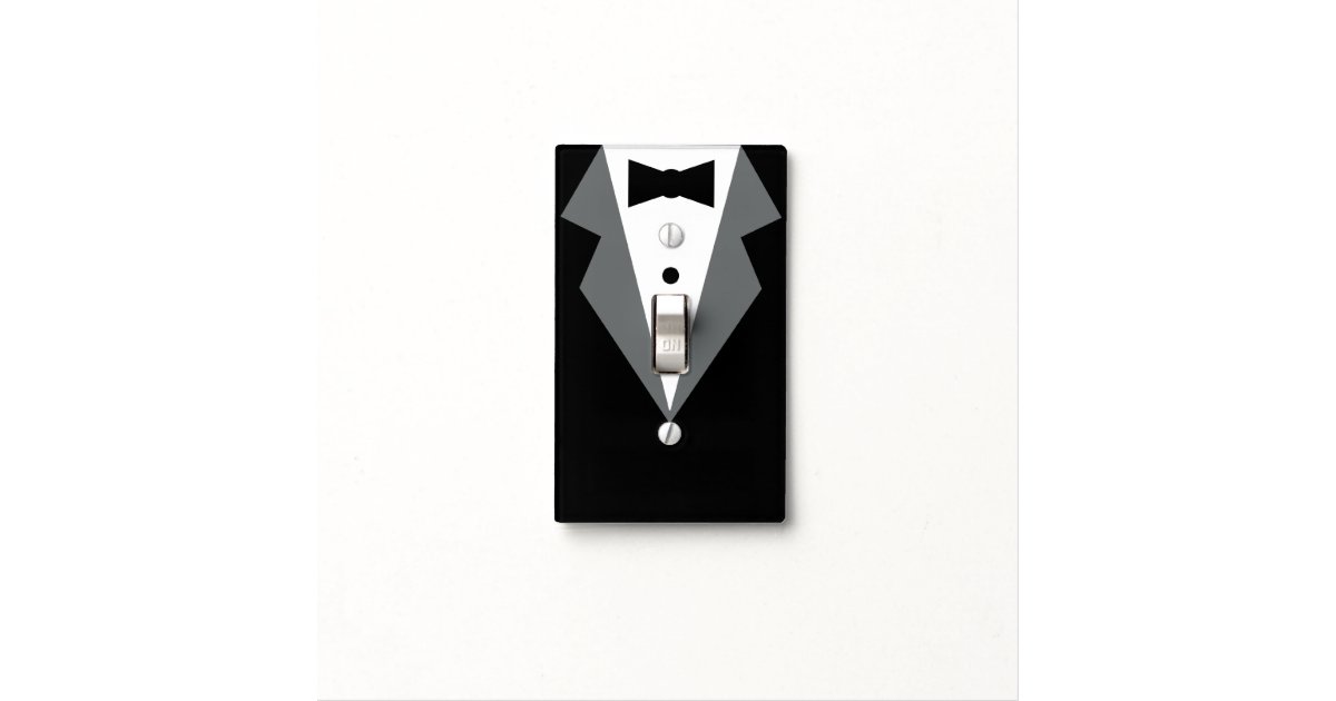 Tuxedo Black Tie Father's Day Light Switch Cover | Zazzle