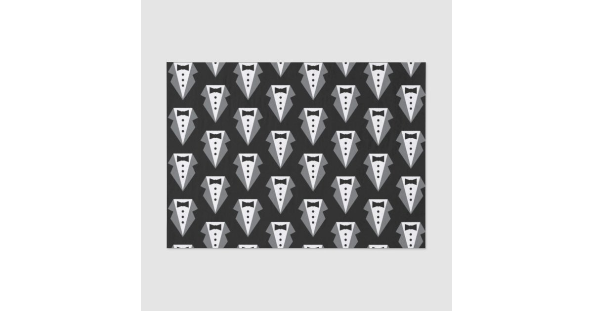 Tuxedo Black Tie Father's Day Tissue Paper | Zazzle