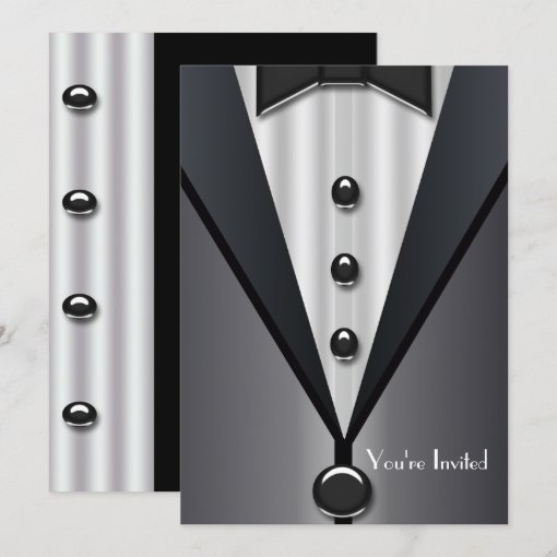 Tuxedo Black Tie Formal Event Invitation | Zazzle