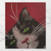 tuxedo cat wine label | Zazzle