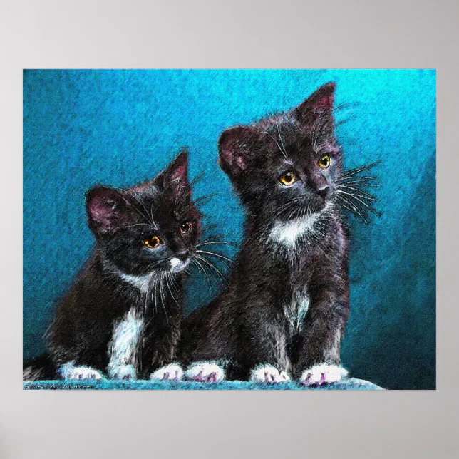 tuxedo kittens poster | Zazzle