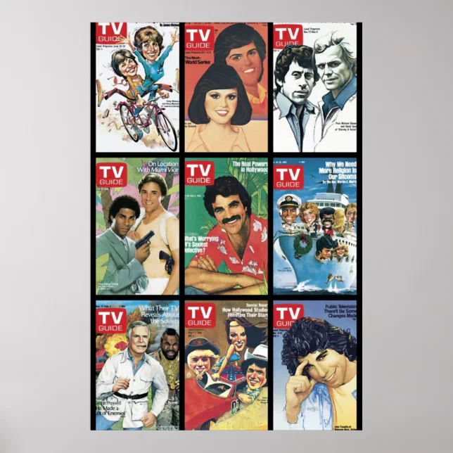 TV Guide Covers Great shows of yesteryear Poster | Zazzle