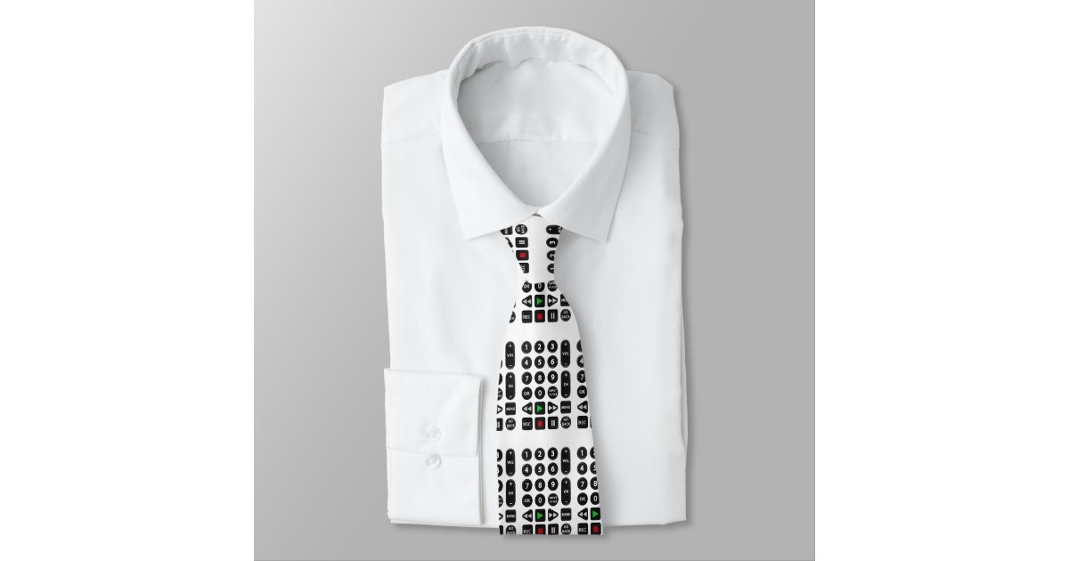 TV Remote Control Neck Tie | Zazzle