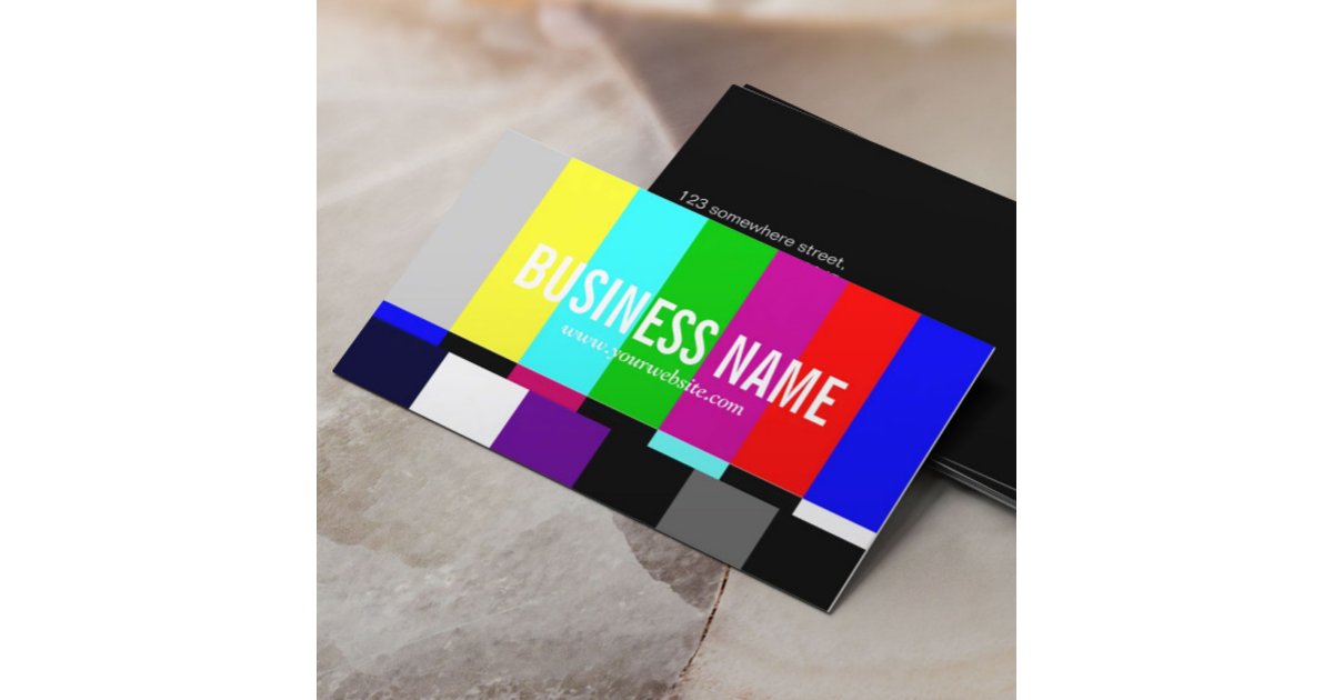 TV Spectrum Film Editor Video Production Business Card | Zazzle