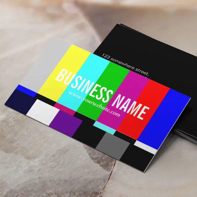 TV Spectrum Film Editor Video Production Business Card | Zazzle