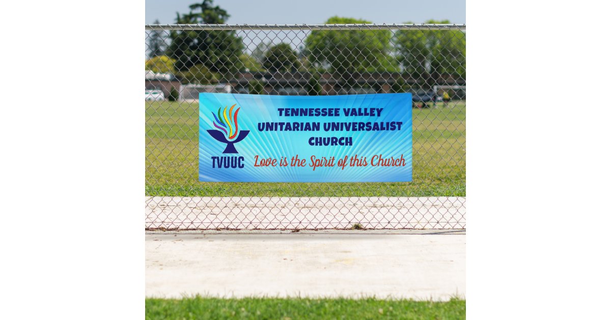 TVUUC Chalice Logo, Blue Background Banner | Zazzle