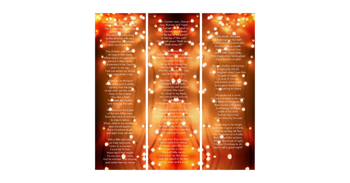 Twas the Night Before Christmas Classic Poem Triptych | Zazzle
