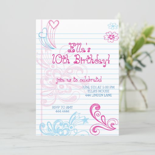 Tween Teenager Birthday Party Invitations | Zazzle