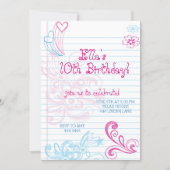 Tween Teenager Birthday Party Invitations | Zazzle