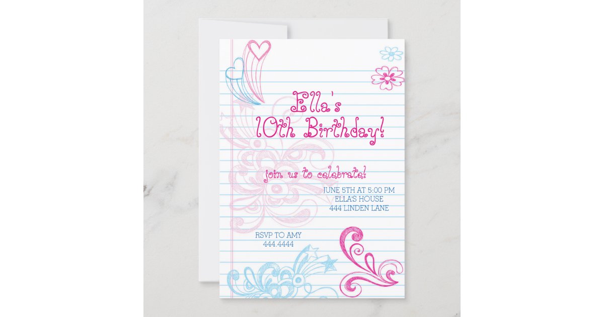 Tween Teenager Birthday Party Invitations | Zazzle