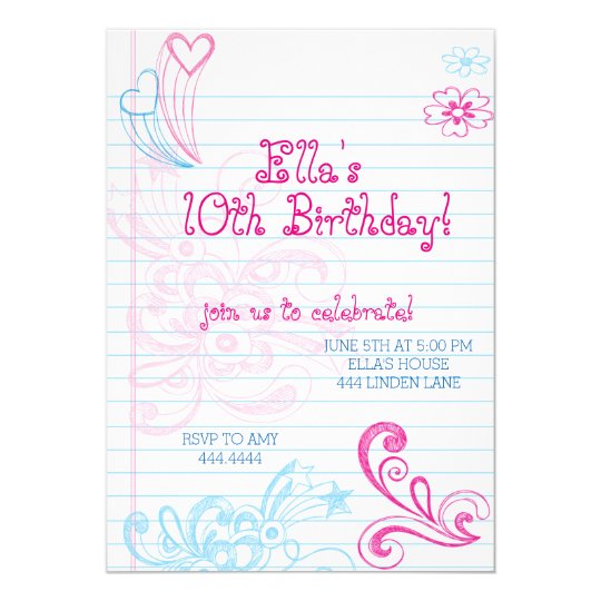 Tween Teenager Birthday Party Invitations | Zazzle.com