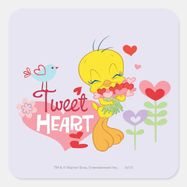 Tweet Heart Square Sticker | Zazzle