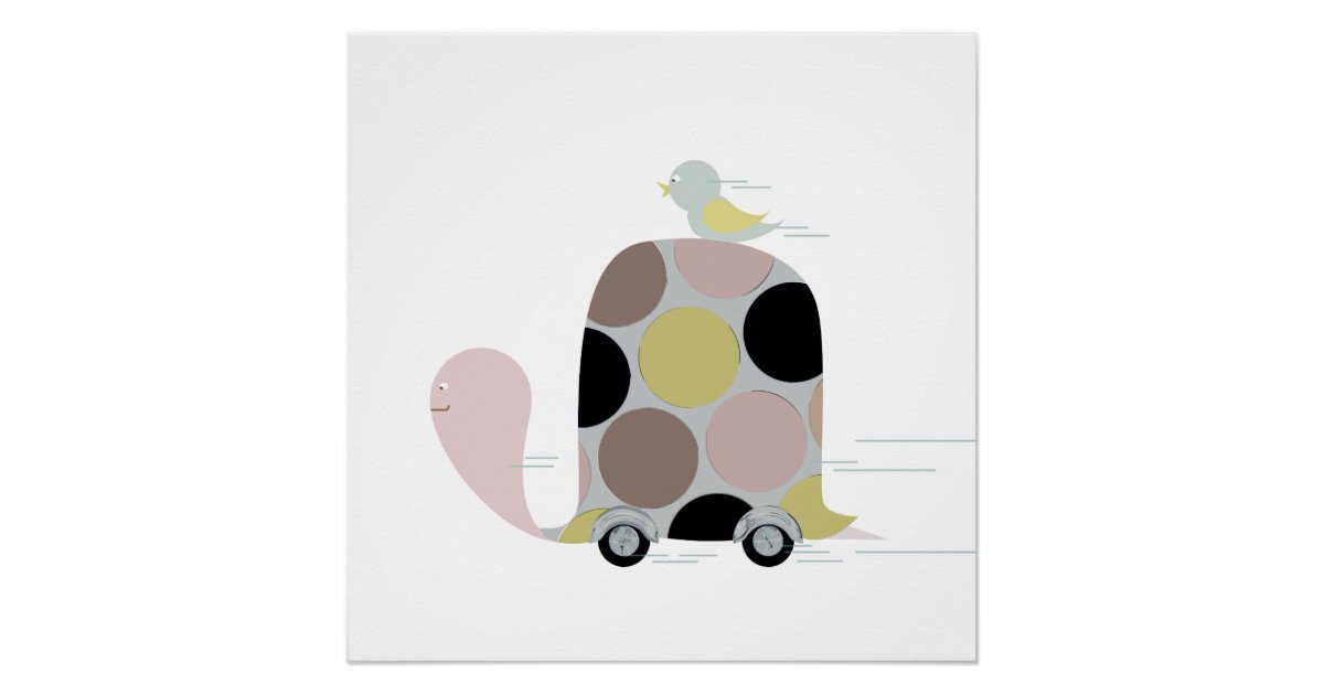 Tweeter on a Turtle Poster | Zazzle