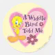 TWEETY™ "A Widdle Bird Told Me" Classic Round Sticker | Zazzle