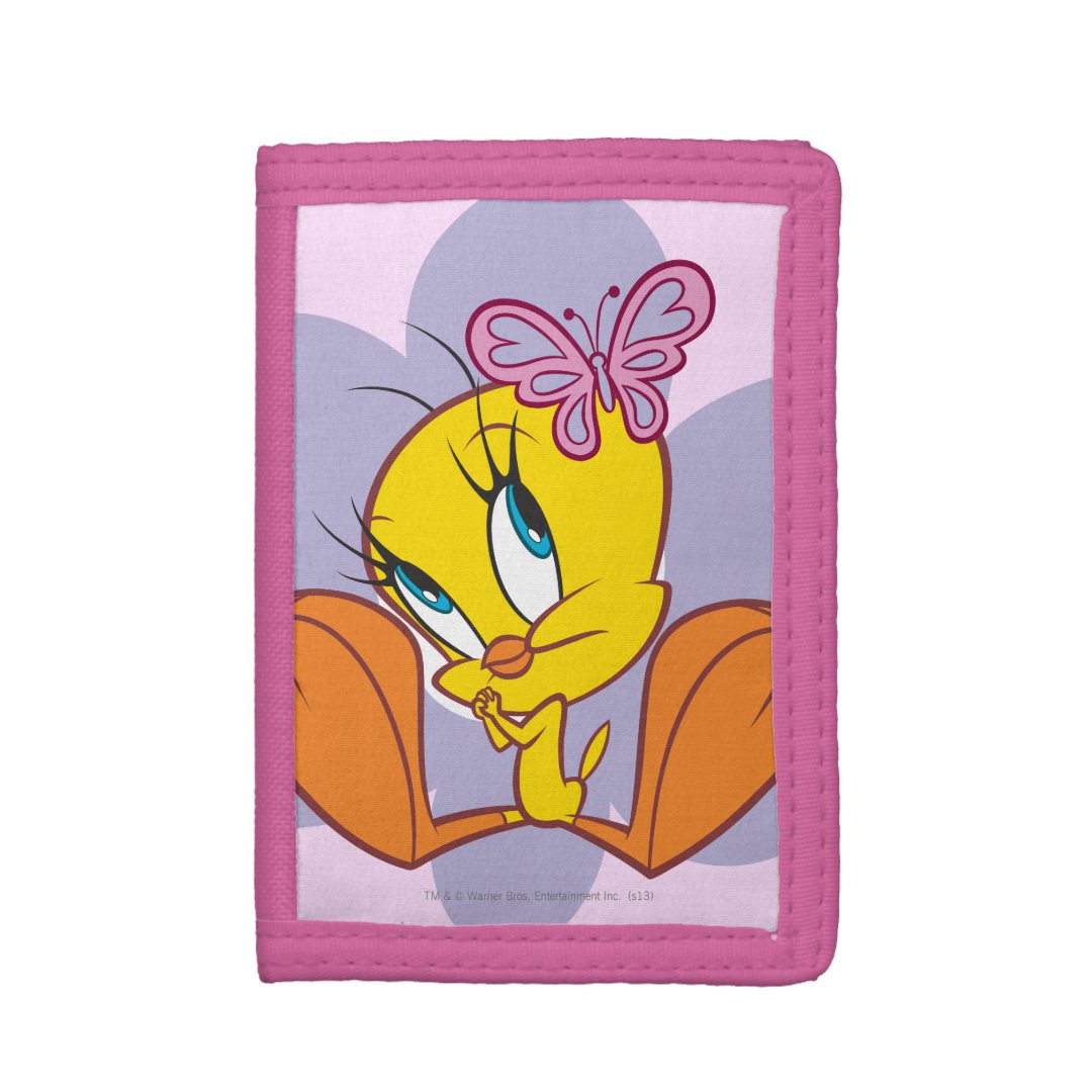 Tweety and Butterfly Trifold Wallet | Zazzle