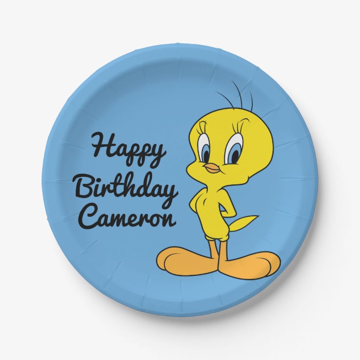TWEETY™ | Clever Bird Paper Plates | Zazzle