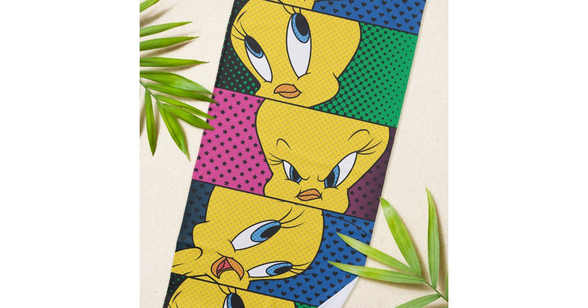 TWEETY™ Comic Panels Beach Towel | Zazzle