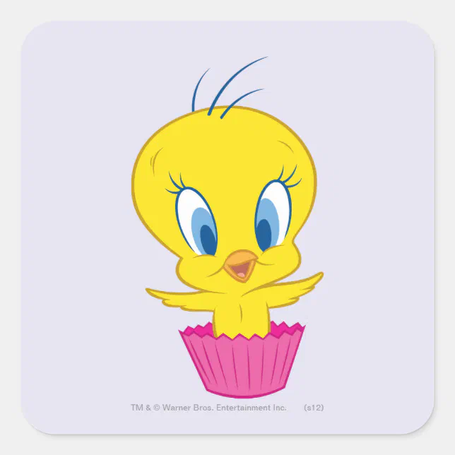 TWEETY™ Cupcake Square Sticker | Zazzle
