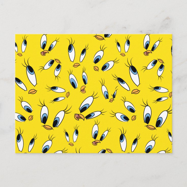 TWEETY™ Face Pattern Postcard | Zazzle