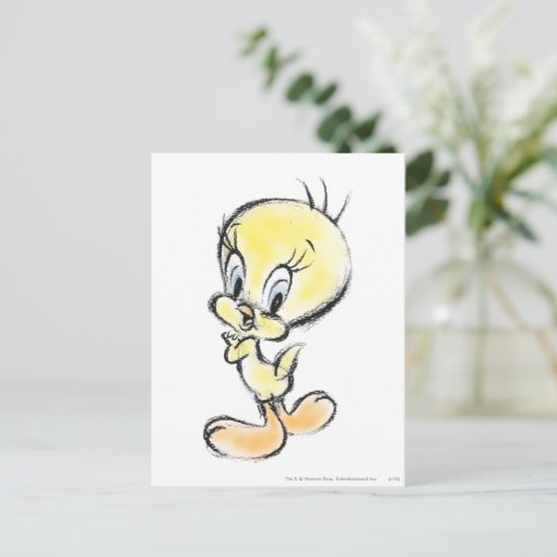 TWEETY™ - Hand Done Postcard | Zazzle