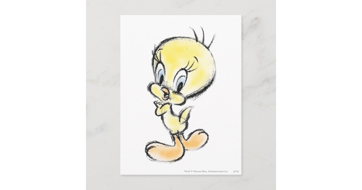 TWEETY™ - Hand Done Postcard | Zazzle