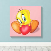 Tweety Holding Heart Canvas Print | Zazzle