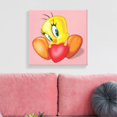 Tweety Holding Heart Canvas Print | Zazzle
