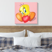 Tweety Holding Heart Canvas Print | Zazzle