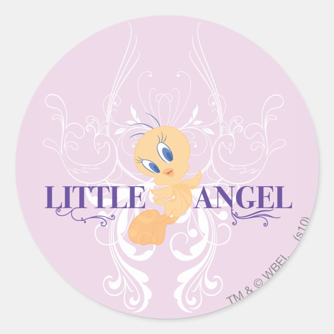 Tweety "Little Angel" Classic Round Sticker | Zazzle