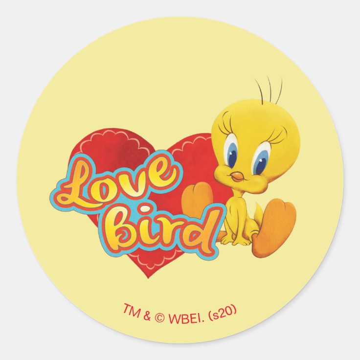 TWEETY™ - Love Bird Classic Round Sticker | Zazzle