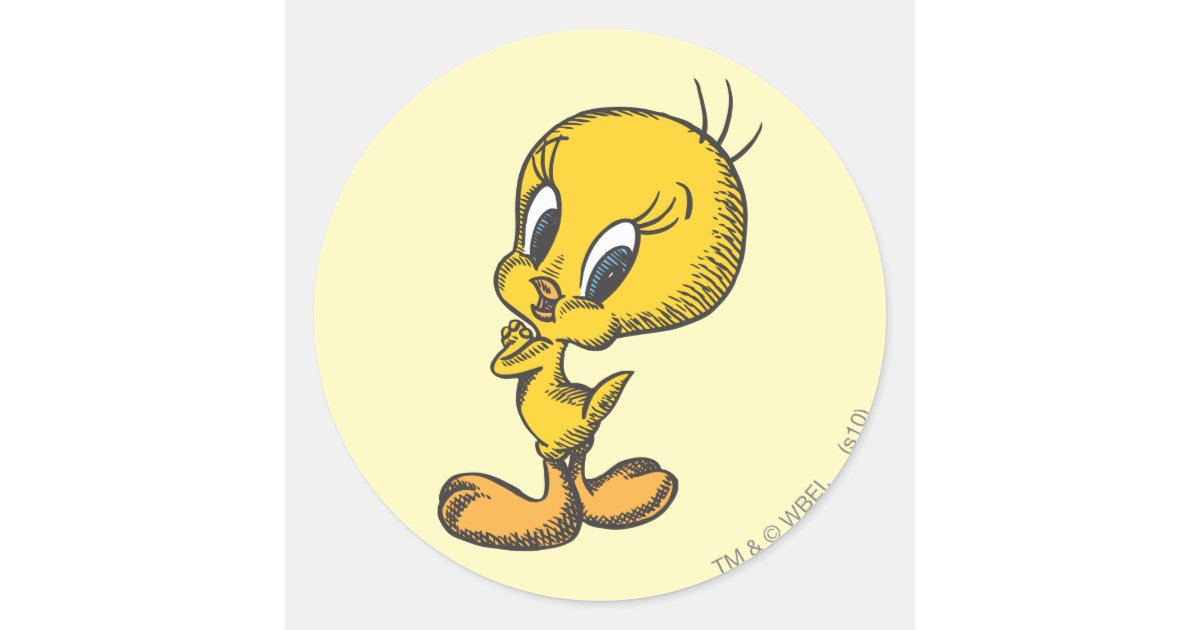 Tweety Lovely Classic Round Sticker | Zazzle.com