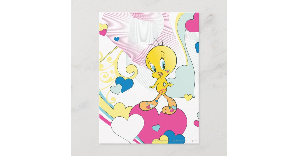 TWEETY™ On Heart Postcard | Zazzle